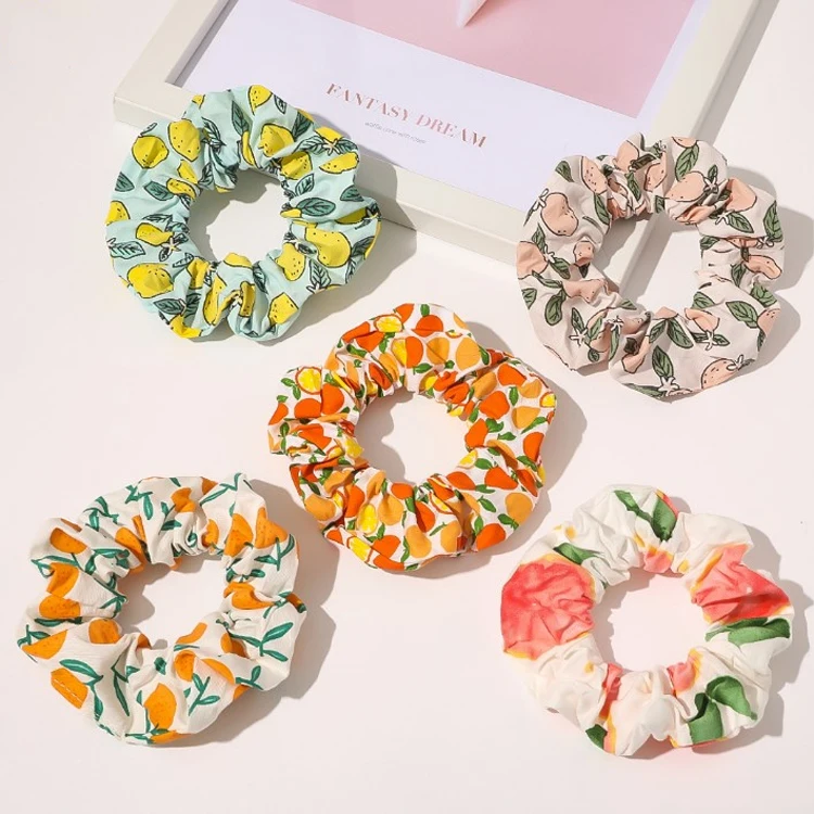 Mio Custom Multiple Print Scrunchies Plant Design Printed Custom Logo ...