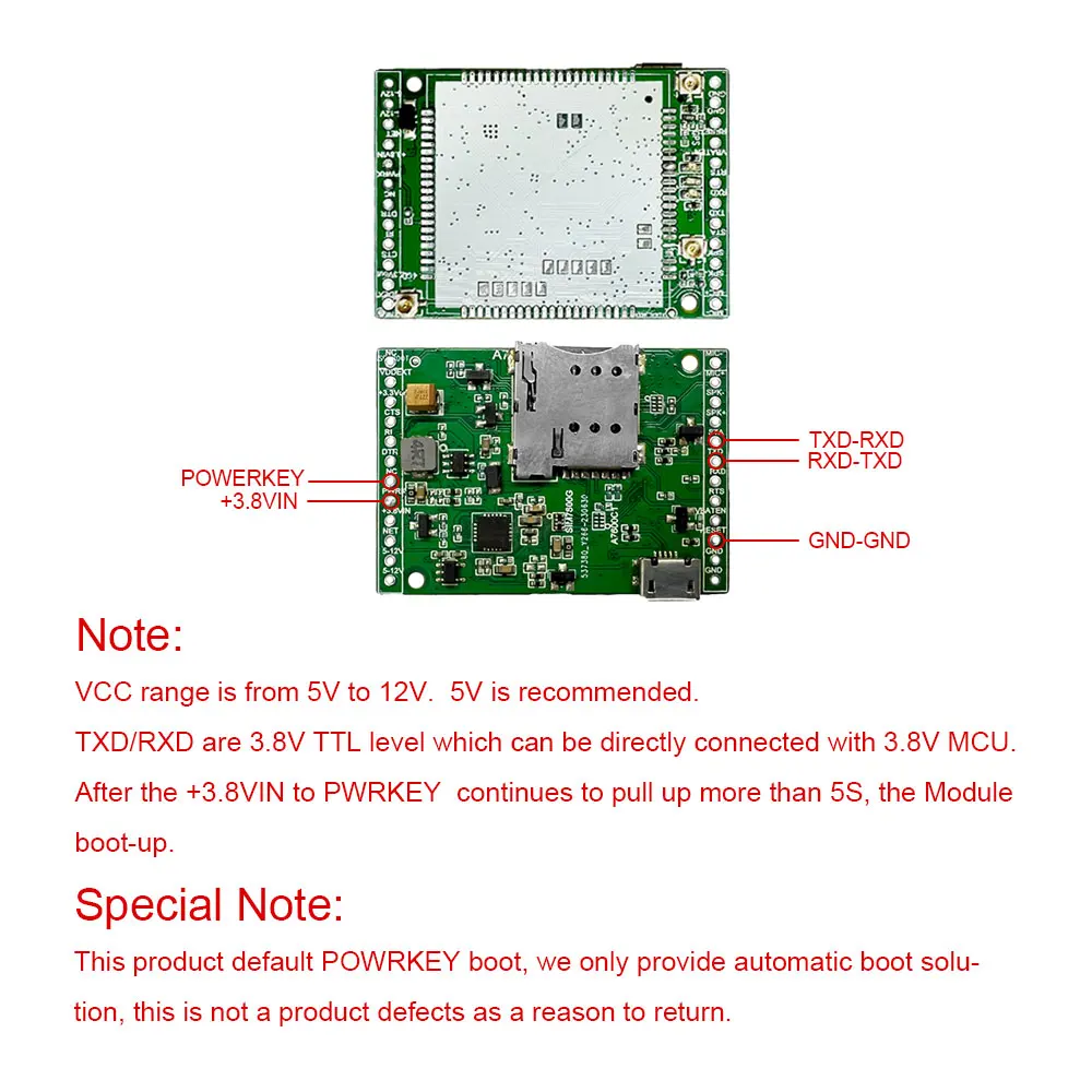 SIMCOM SIM7600JC-H LTE CAT1 Core Board Breakout Kit TE-A Module GSM 4G ...