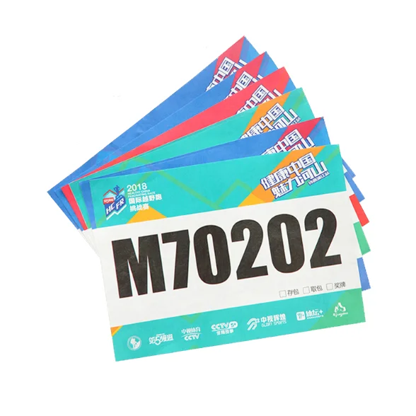 Custom Printing Tyvek Paper Runner Marathon Race Bib Numbers Running ...