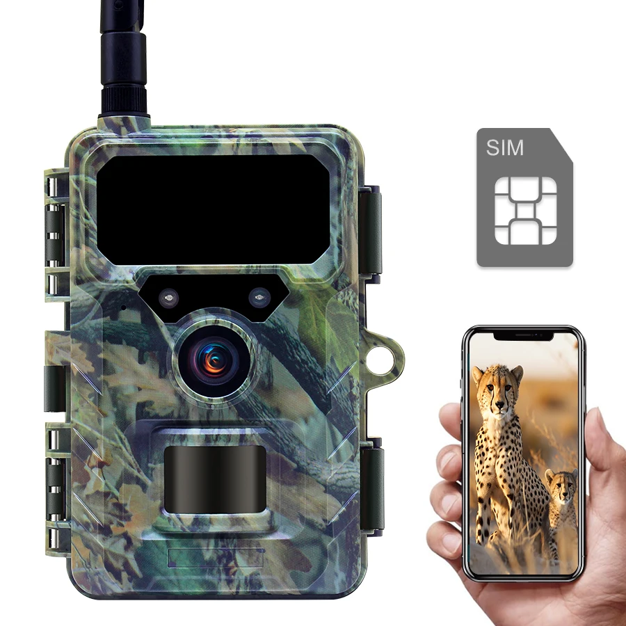 4g Lte Hunting Trail Camera 30mp Hd 2 7k App Control Night Vision Photo