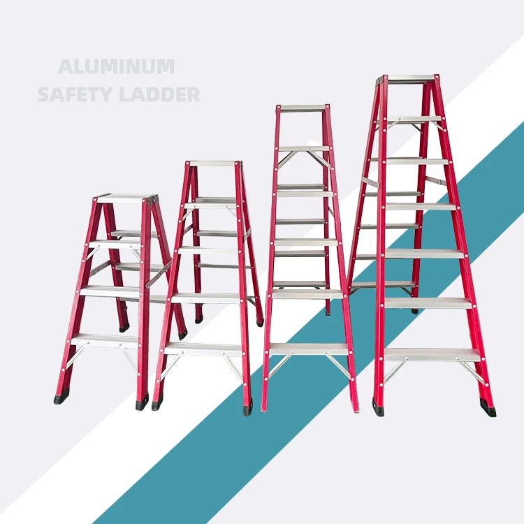 Folding Aluminum Ladder Insulated Industrial Ladder Super Strong Load ...