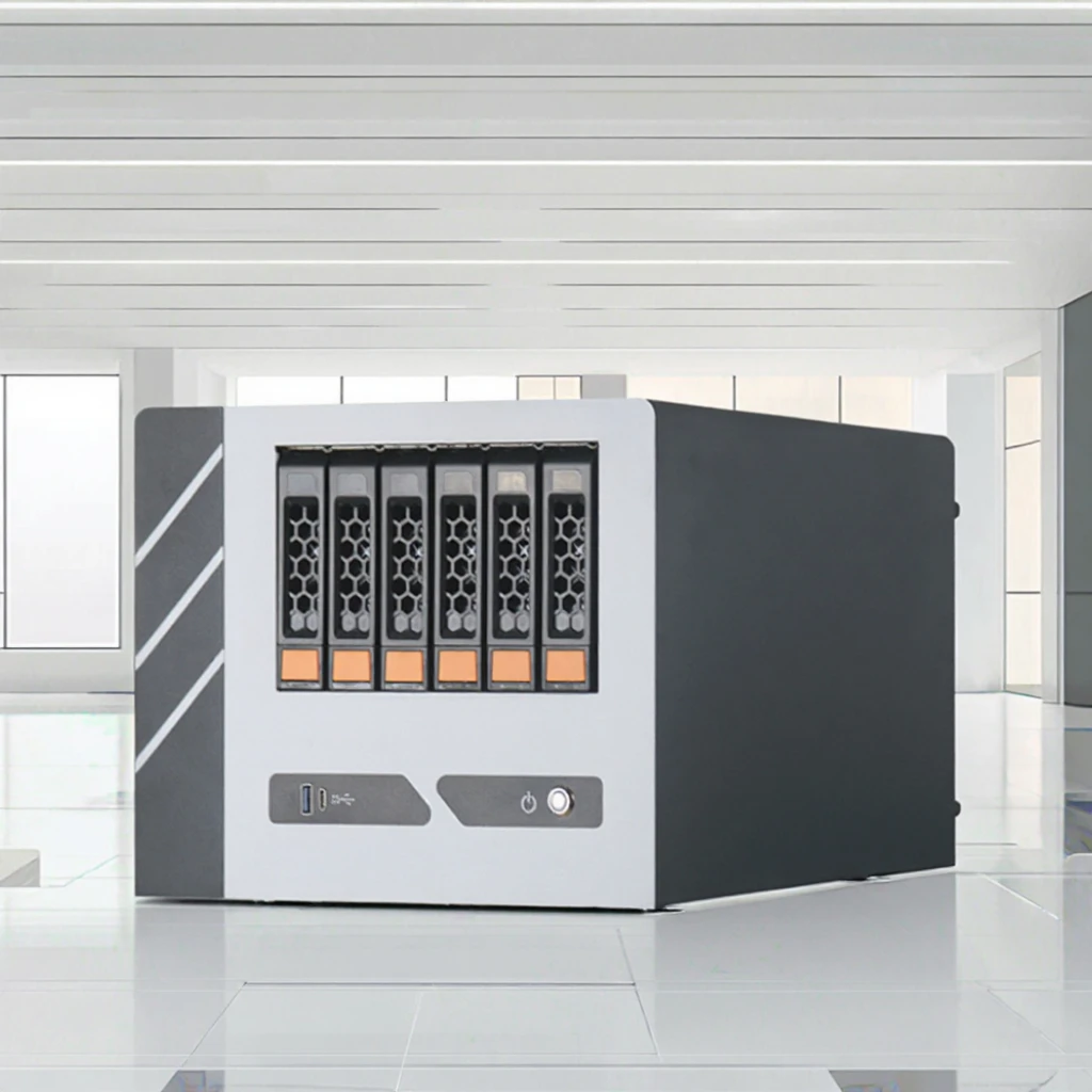Hot-swappable 6-Drive NAS PC Case - Mini-Itx Storage Server