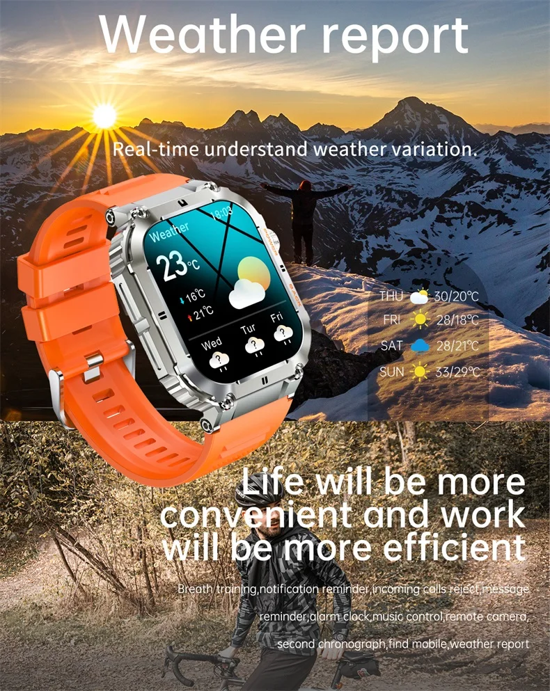 K57 Pro Outdoor Sports Smart Watch With Bt Calling 1.96 Inch Big ...