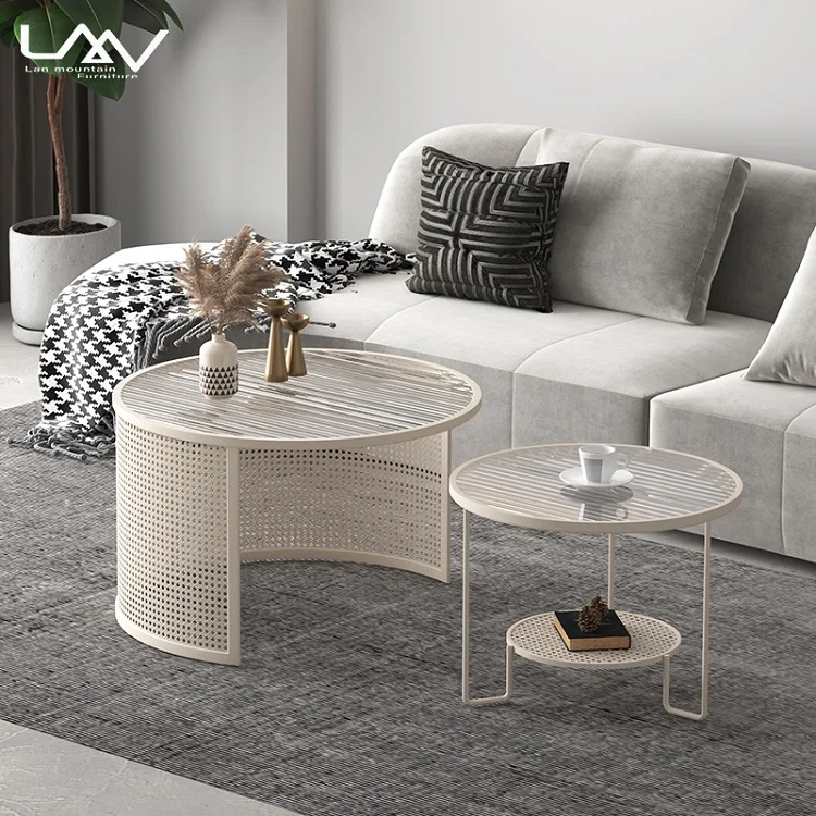 Modern Nordic Style Round Coffee Table Living Room Household Simple ...