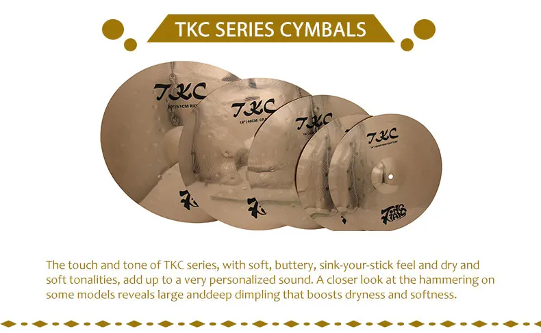 Factory Price B8 Bronze TKC Series 14"+16"+18"+20" Five Pieces Cymbals Cymbal Pack| Alibaba.com