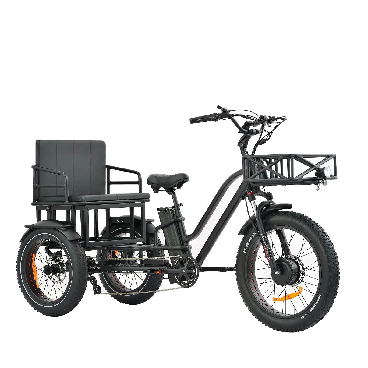 Two-seater Trike 3 Wheel Cargo Electric Bikes Two Person Tricycle Fat ...