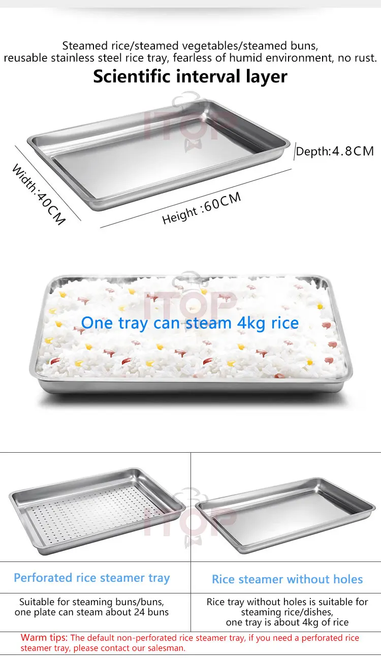 ITOP Microcomputer Industrial Cooking Machines - 12 Tray Rice Steamer