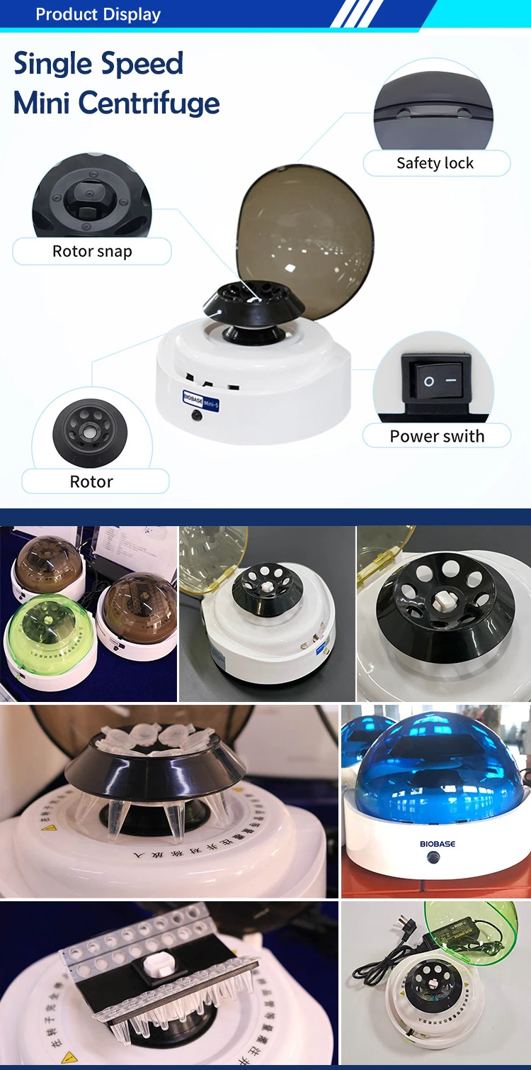 Biobase Mini Centrifuge Low Speed Portable Mini Centrifuge With Rotor ...