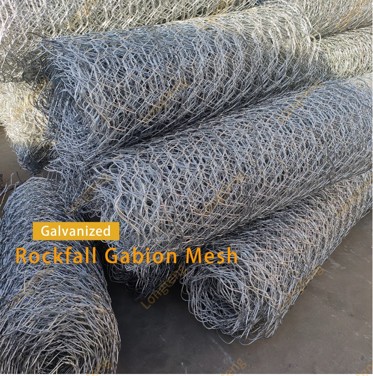 Hexagonal Woven Wire Mesh Galvanized and Pvc Coated Gabion Wire Mesh ...