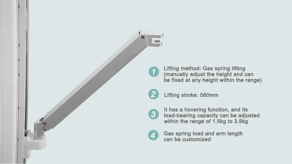 WEIYE Single Monitor Arm Monitor Wall Mount Bracket Adjustable Medical ...