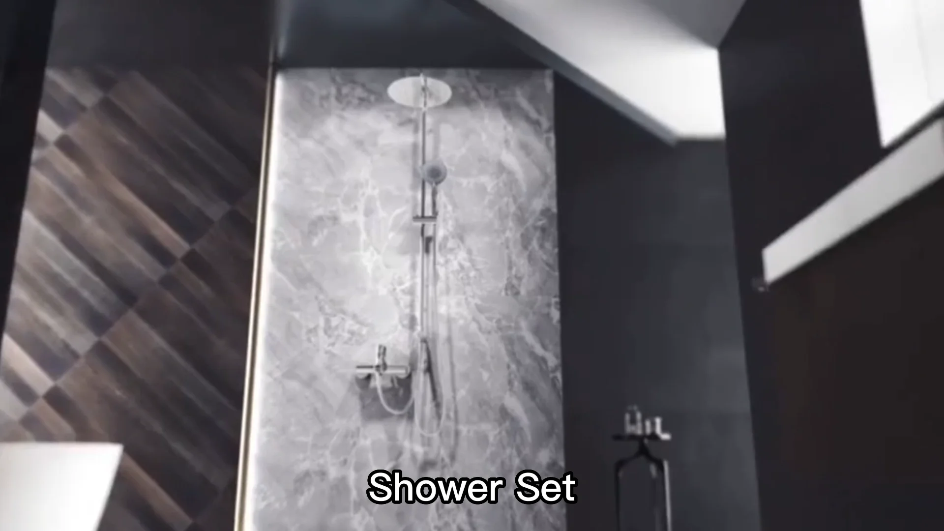 Sanipro Dual Handle Gun Grey Square Designed 3 Function Shower Faucet ...