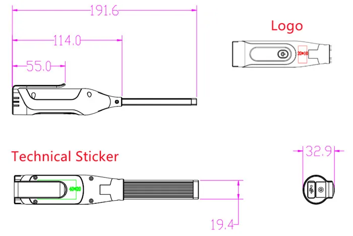 Folding Mechanic Craftsman Usb Pen Torch Light Rechargeable 2w Cob Led ...