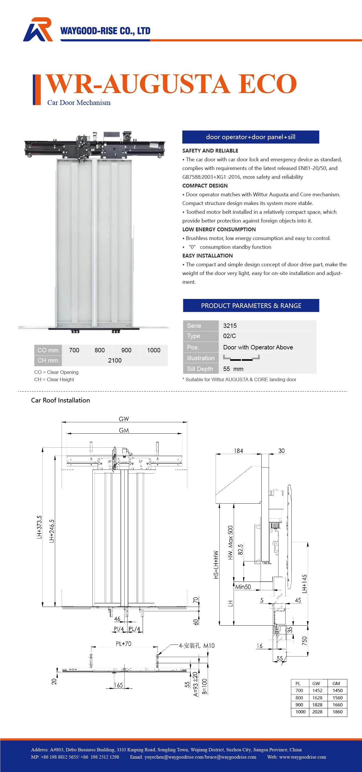 Automatic Elevator Cabin Door Operator European Type Cabin Door Hanger ...