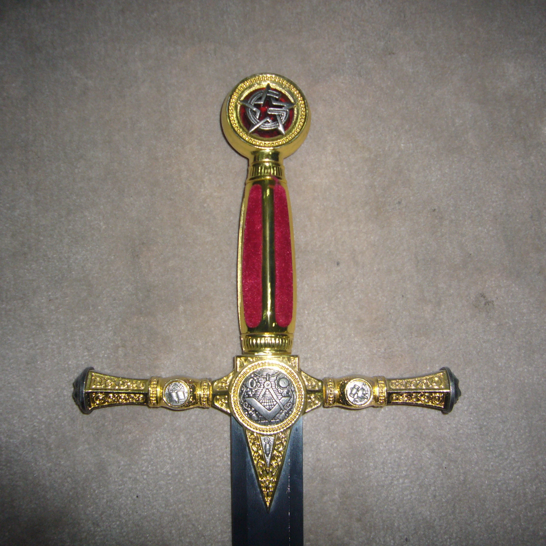 Alibaba.com: Antique Gold Masonic Sword, Freemason Sword, Cosplay Prop ...