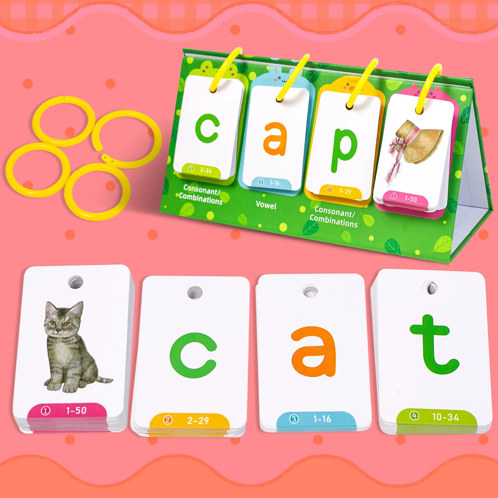 129PCS/SET Visual Word Education Cards for Early Learning