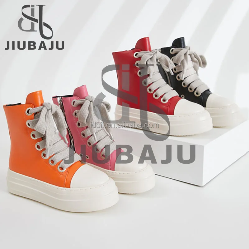 Latest Casual Leather Shoes Luxury Trainers Ankle Big Lace up Sneaker ...