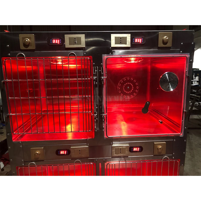 SY-W020 Stainless Steel Veterinary Cages Hospital Medical Equipment ICU ...