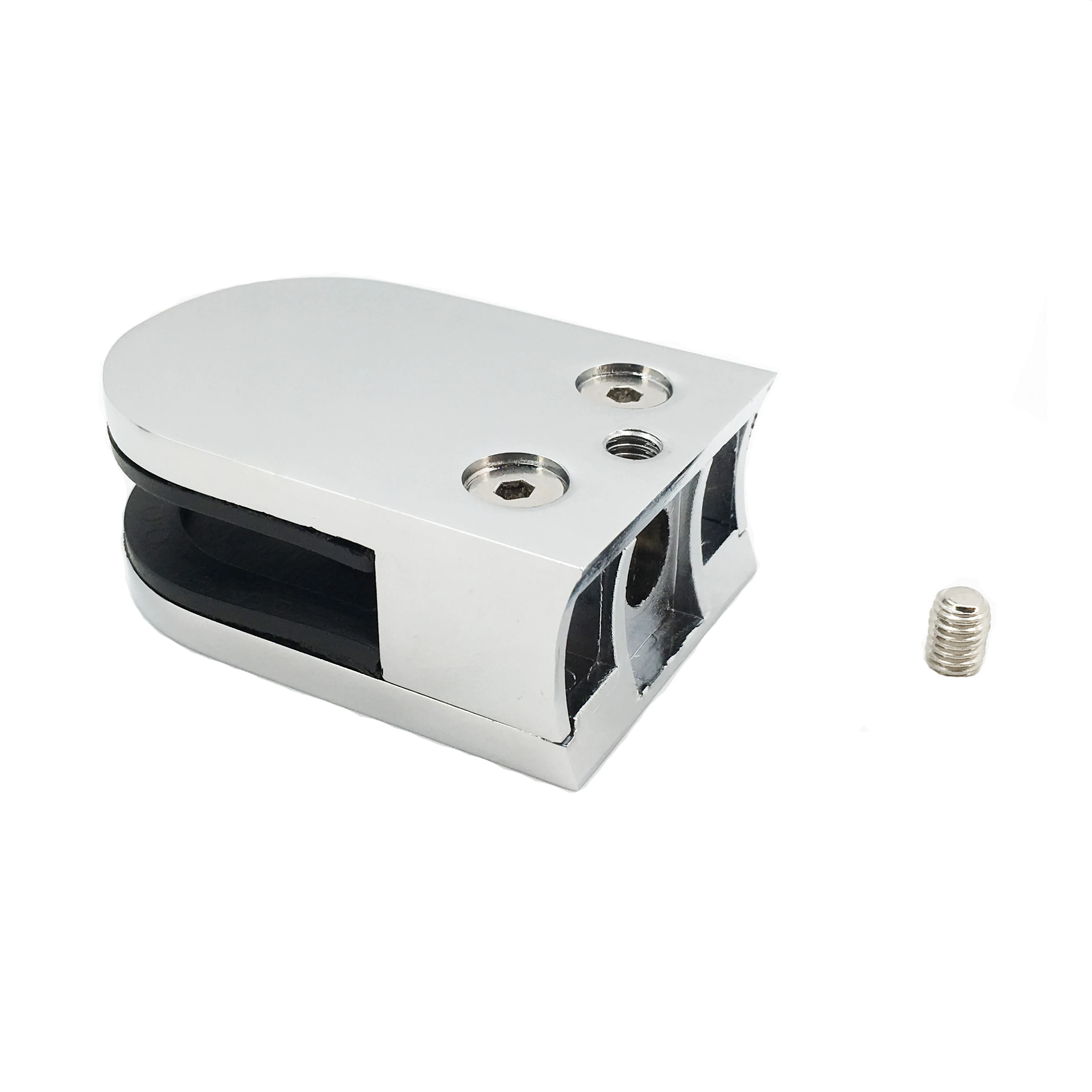 Stainless Steel Frameless Railings And Handrail Brackets Glass To Round ...