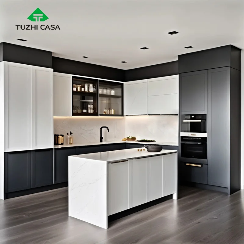 Tuzhi Casa 2024 Kitchen Cabinet Quartz Supplier American Modular Modern ...