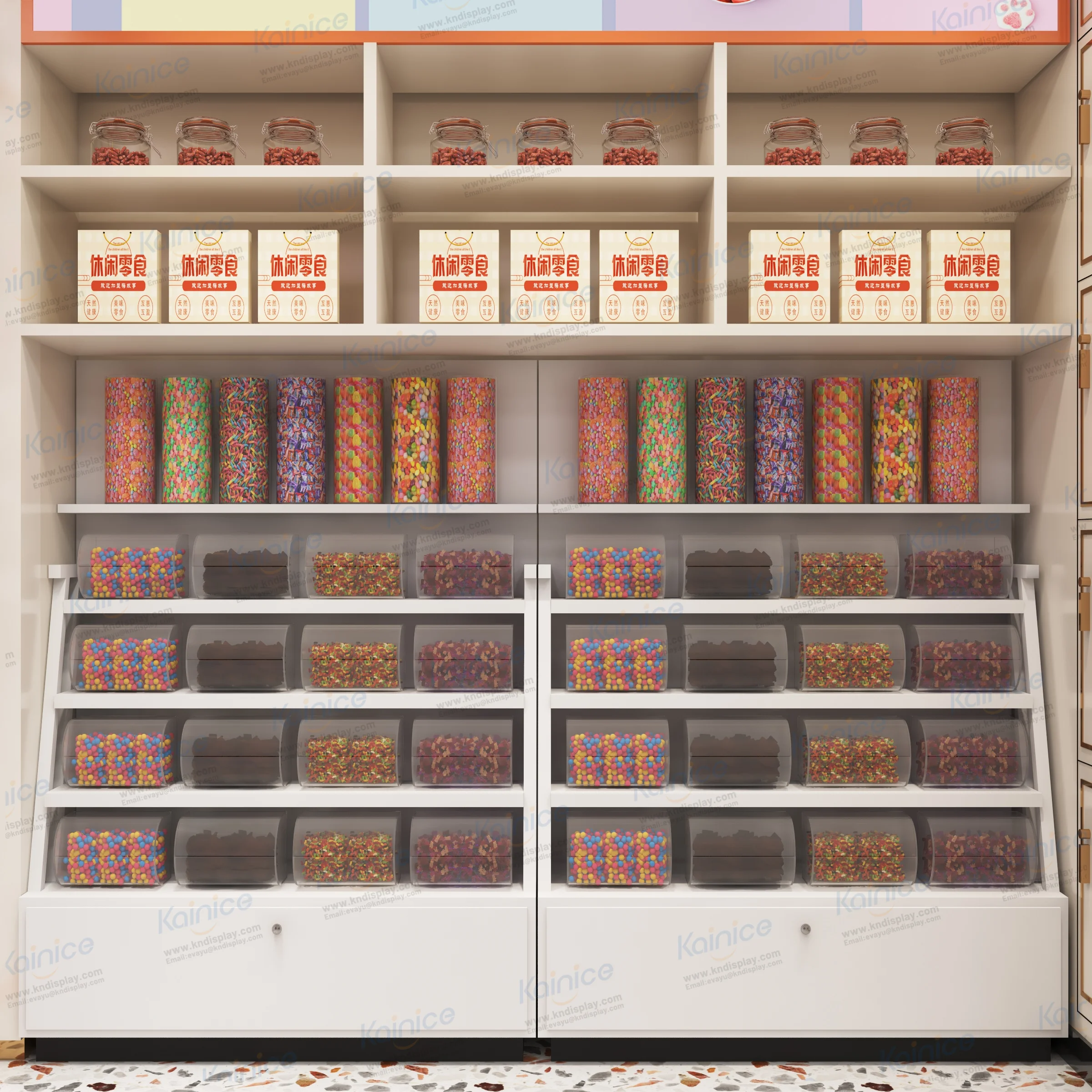 Kainice Retail Clear Acrylic Bins - Perfect for Chocolate Display