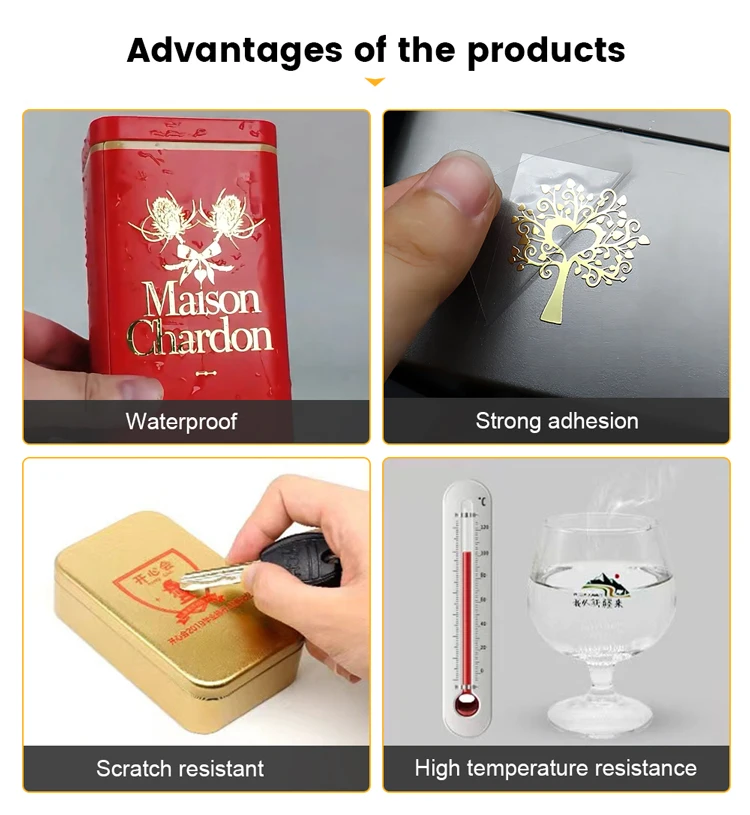 Personalise Logo Customized Gold Metal Shine Letter Transfering Labels ...