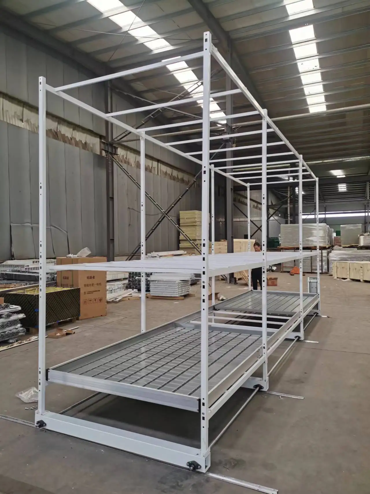 4x8 5x10 Custom Commercial Greenhouse Grow Table Double Stacked Multi ...