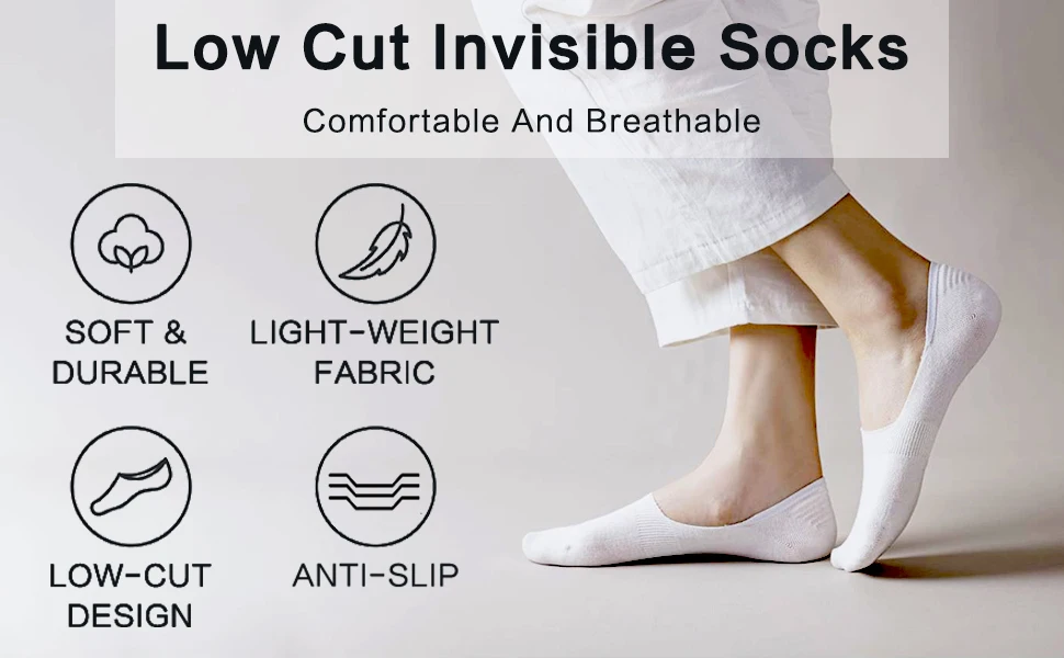 Invisible No Show Socks - Custom Made Comfort & Style