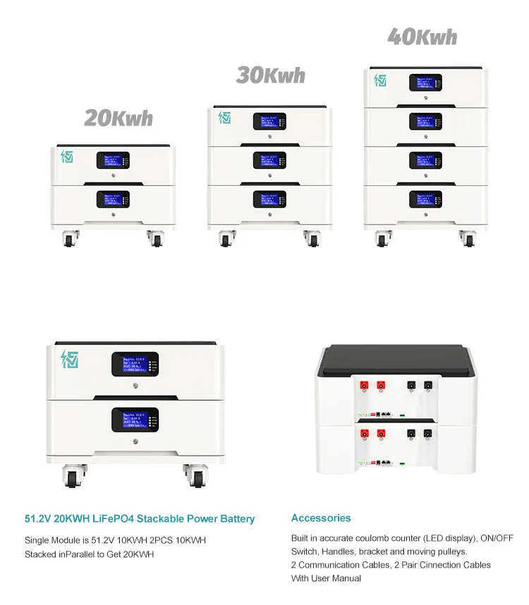 Stackable Modular Lifepo4 Battery 51.2v 10kwh 20kwh 30kwh Lithium Ion Home Solar System 48v ...