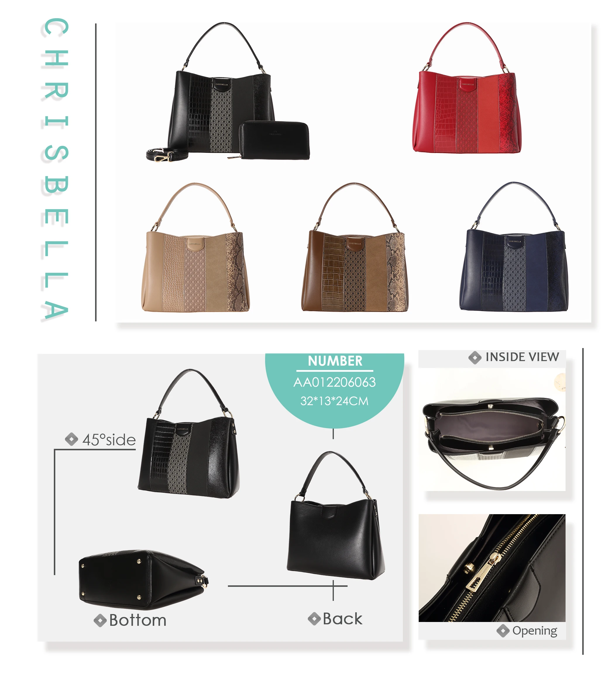 CHRISBELLA Designer Handbags - Luxury PU Leather Fashion