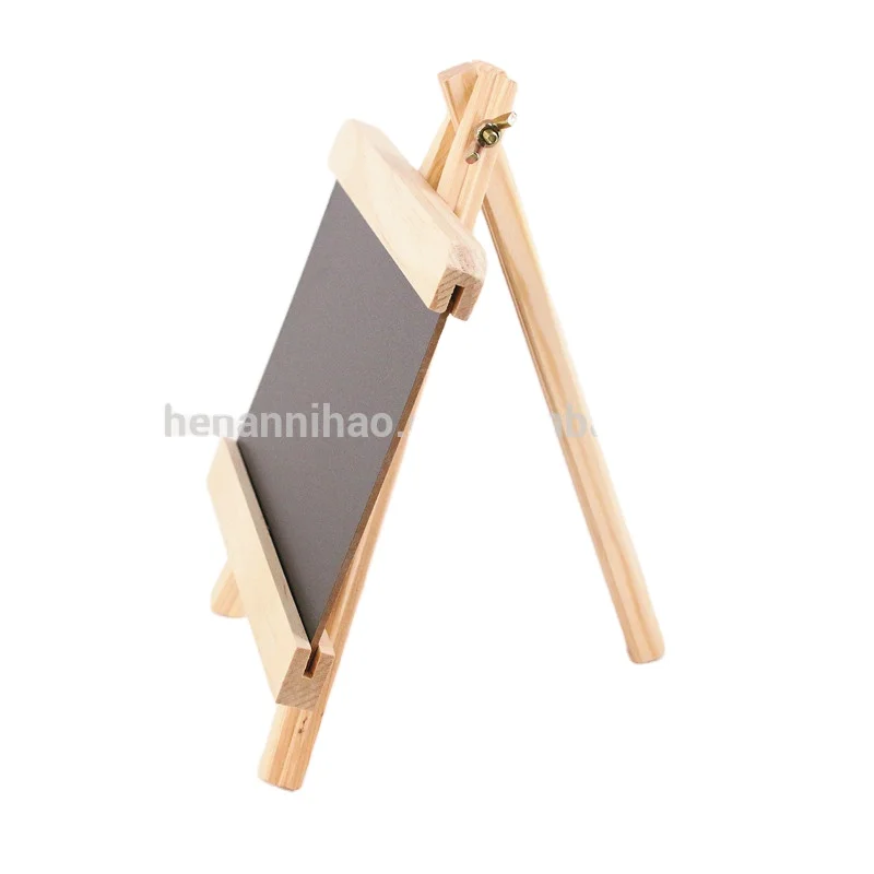 Mini Drawable Wooden Tabletop Black Board With Folding Stand Chalkboard ...