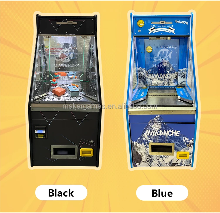 MAKER Blue/black Push Coin Game Machine - Bonus Arcade Game