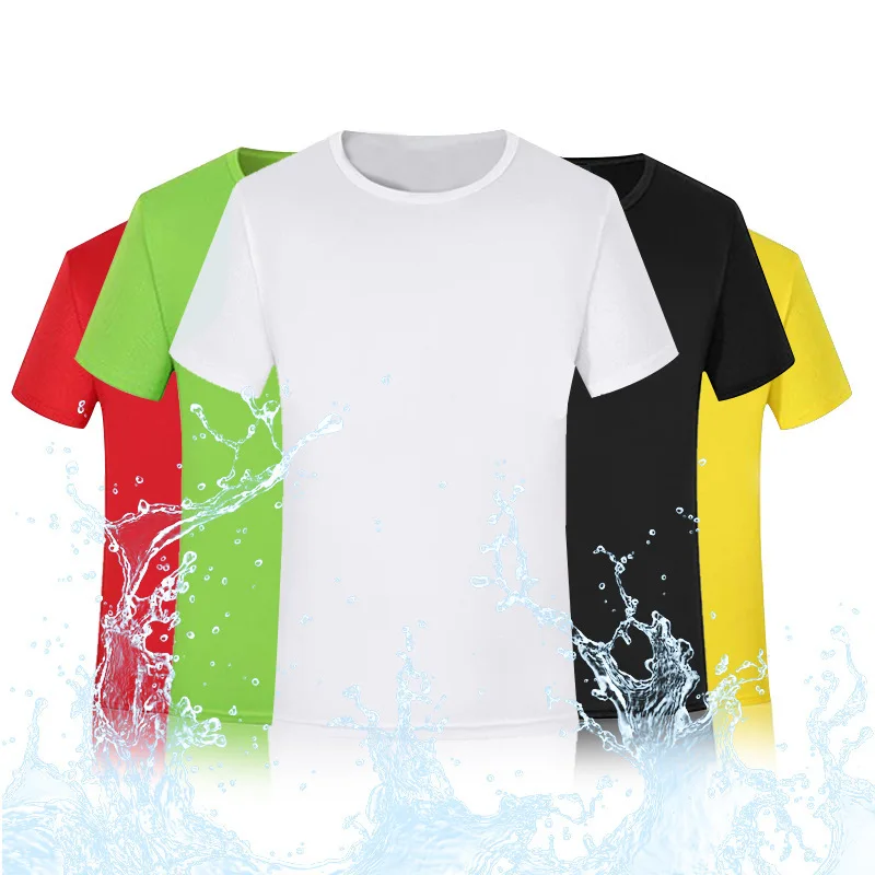 Wholesale Solid Color OEM Logo Custom Polyester T-shirts
