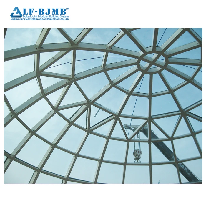 LF Steel Structure Dome Design Building Space Frame Dome Glass Hall ...