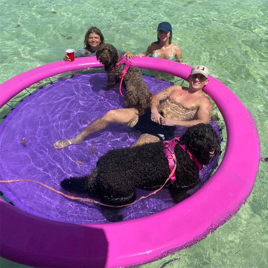 Inflatable Round Swimming Pool Floating Lounger Customizable Water ...