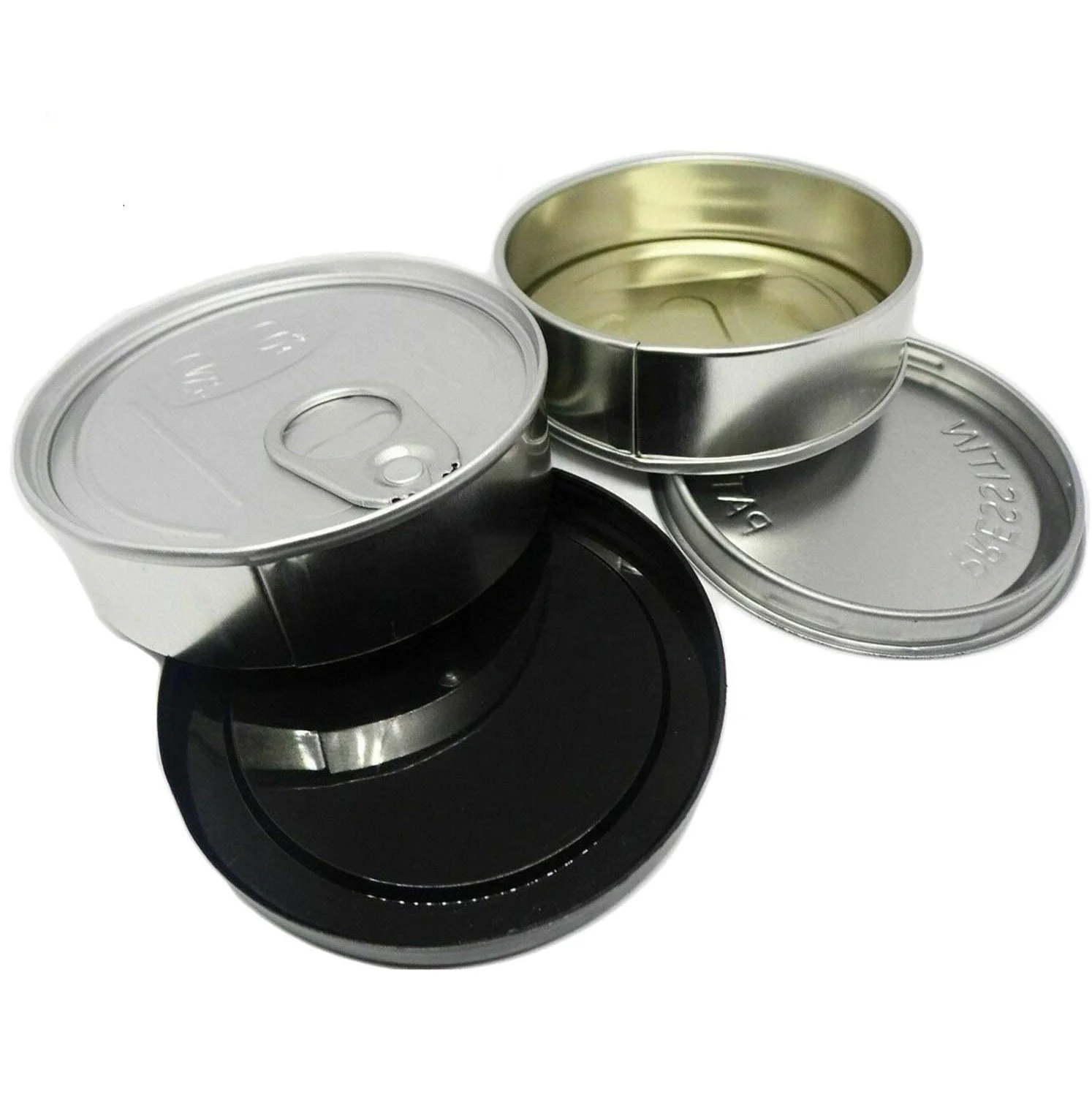 Metal Ring Pull Custom Open Lid Tuna Meat Cans Food Grade Round Tin ...
