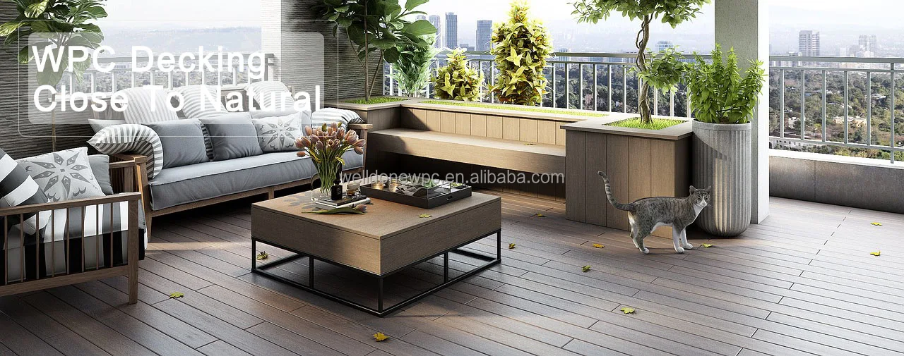 Waterproof Terrace Decking Wpc Composite Decking Wpc Floor Deck ...