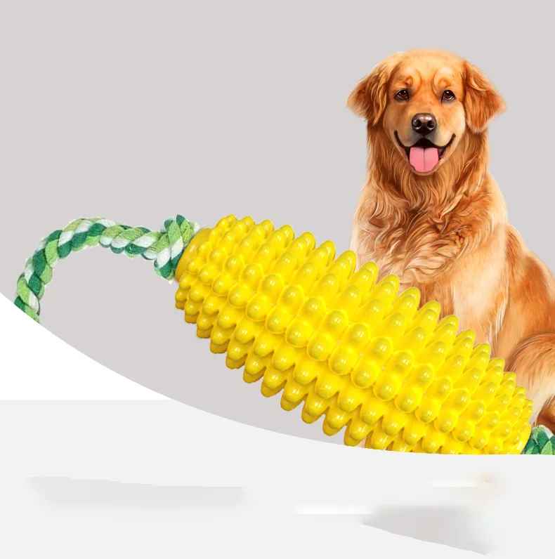 China Puppy Aggressive Chewers Stick Bite Resistant Rubber Corn Cob ...