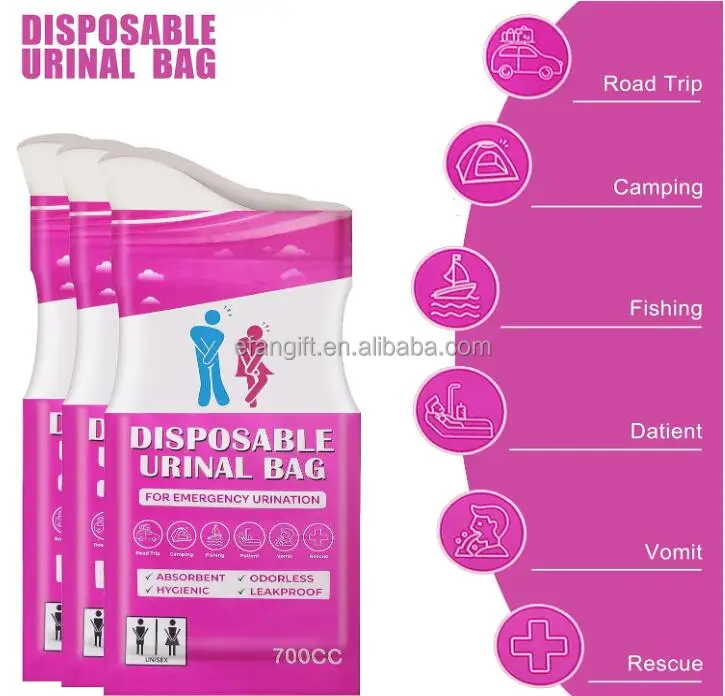 700ml Emergency Disposable Urine Bags For Traffic Jam - Buy Travel Pee ...