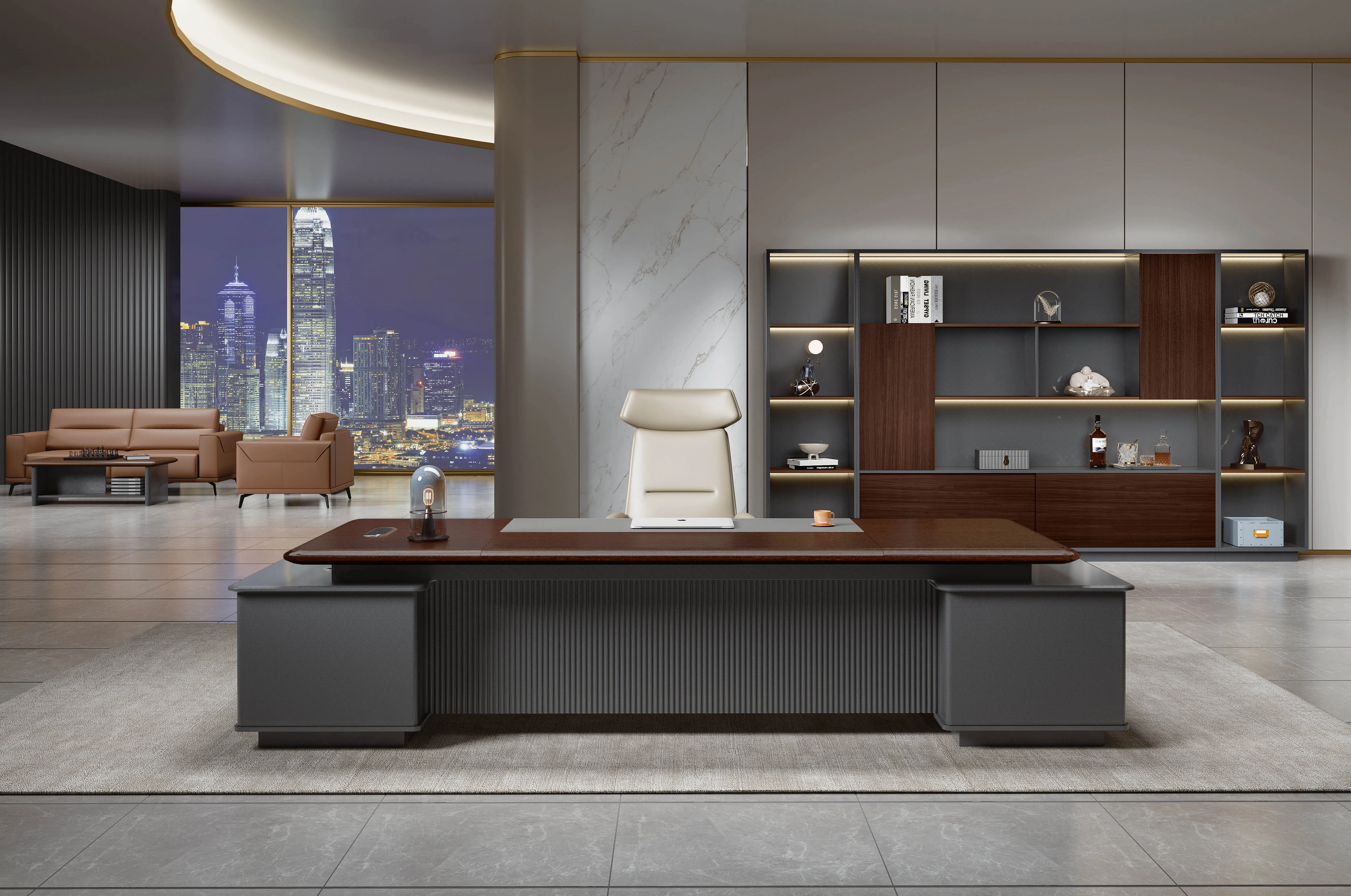 Executive Desk Workstation Table Designs Ceo Boss High Tech Executive ...