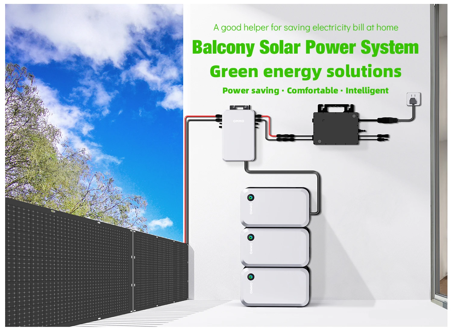 800W-2200W Play and Plug Solar Kit for Home Apartment Balcony with 2kwh ...