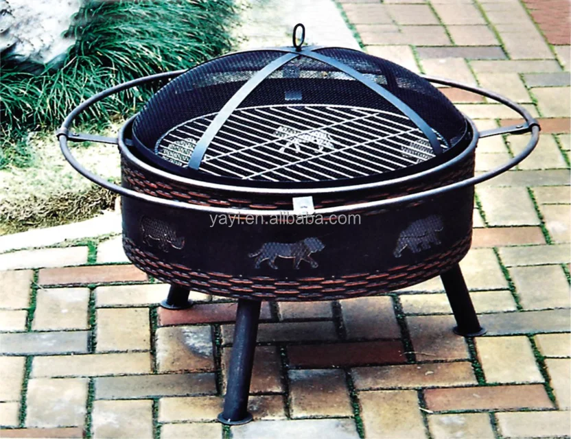 30" Antique Decorate Outdoor Metal Brazier - Buy Outdoor Fire Brazier ...