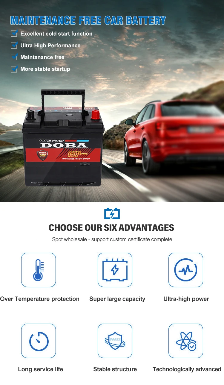 Dongle High CCA Rechargeable Vehicles Starting SMF Lead Acid 12V 80Ah ...