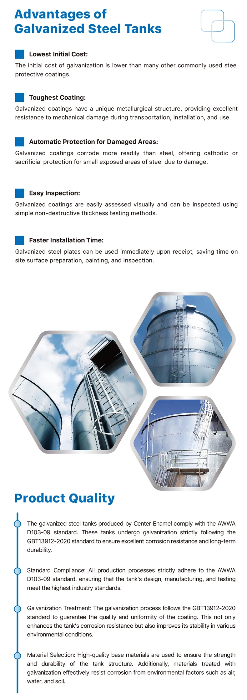 500 M3 Galvanised Steel Water Tanks As Industrial Liquids Tanks ...