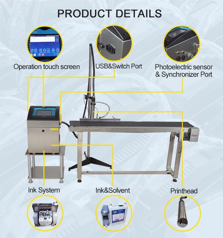 Modular Ink System Industrial Small Character Continuous Ink Jet Expiry ...