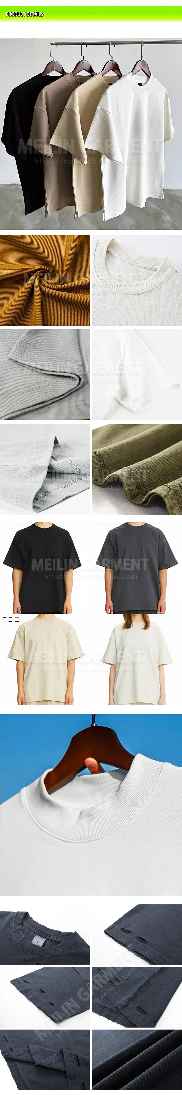 Custom Brand Logo Screen Printing T Shirts 100% Cotton Boxy Tee Plus ...