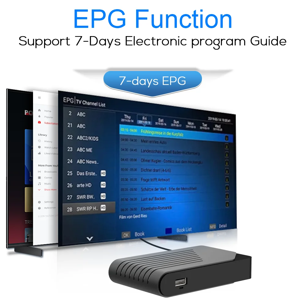 Mini TDT DVB-T2 Receiver - 1080P Digital TV Tuner