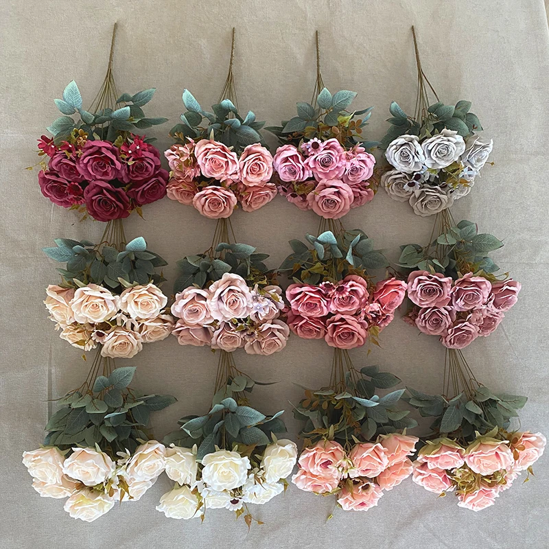 11 Head Thai Rose Flower - Elegant Artificial Decor