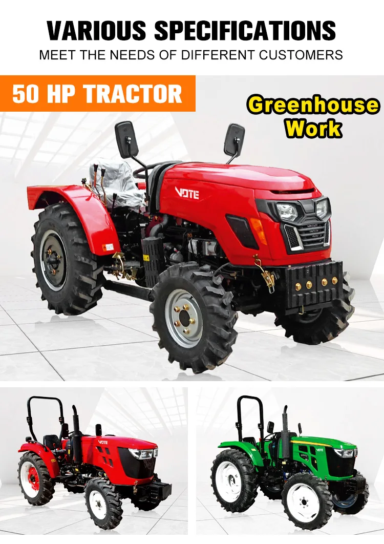 4wd Mini Tractor Agriculture Farm Tractor 50hp Compact Tractor With ...