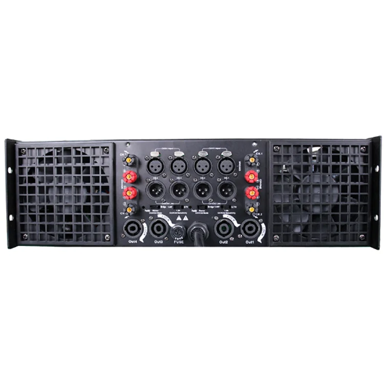 4CH 4800W High Audio Power Amplifier - Metal Shell, 3M Warranty