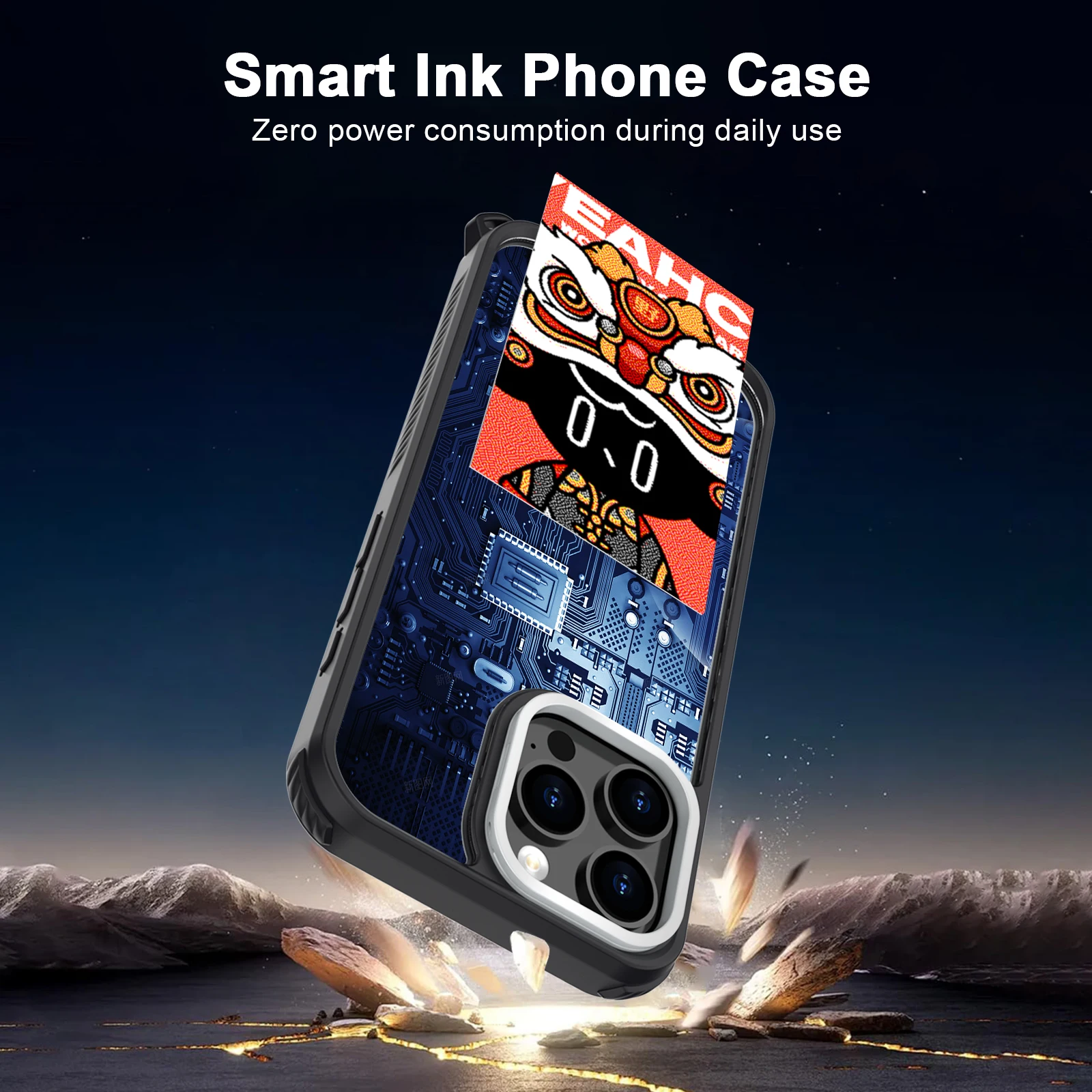Luxury Design NFC E Ink Screen Display Phone Case for iPhone 16 Pro Max ...